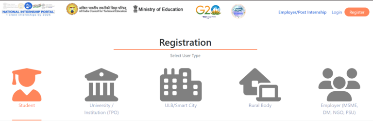 Registration Process of National Internship for Students - AICTE INTERNSHIP HELP DESK