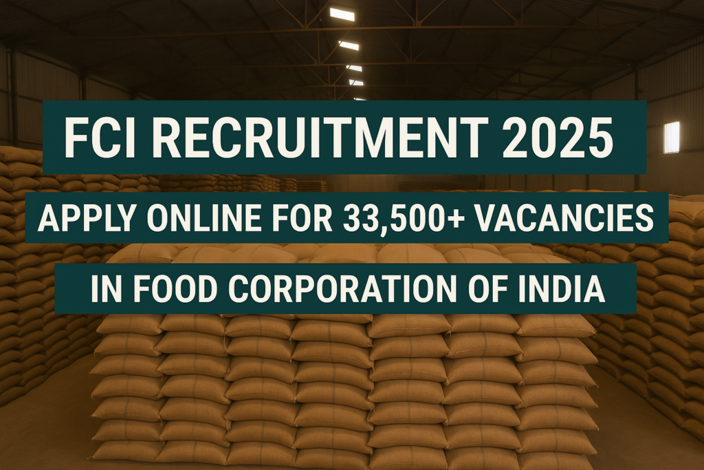 FCI Recruitment 2025: Apply Online for 33,500+ Vacancies in Food ...