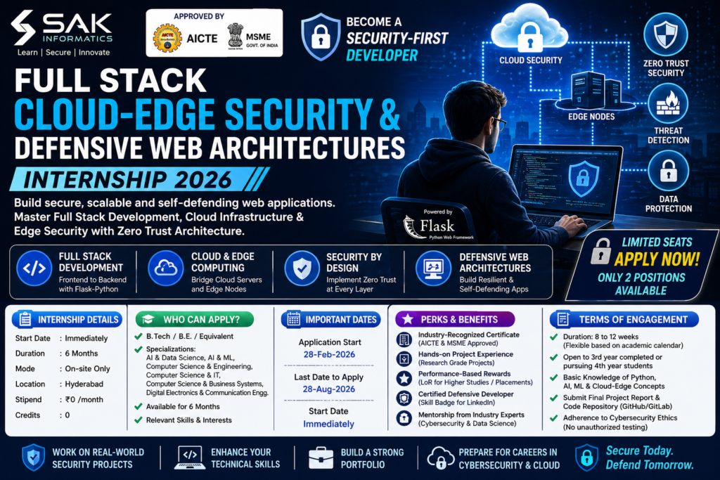 Full Stack Cloud-Edge Security & Defensive Web Architectures Internship ...
